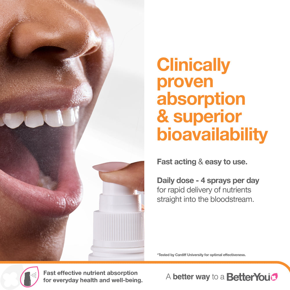BetterYou B-complete Oral Spray - All 8 essential B-vitamins in one da ...