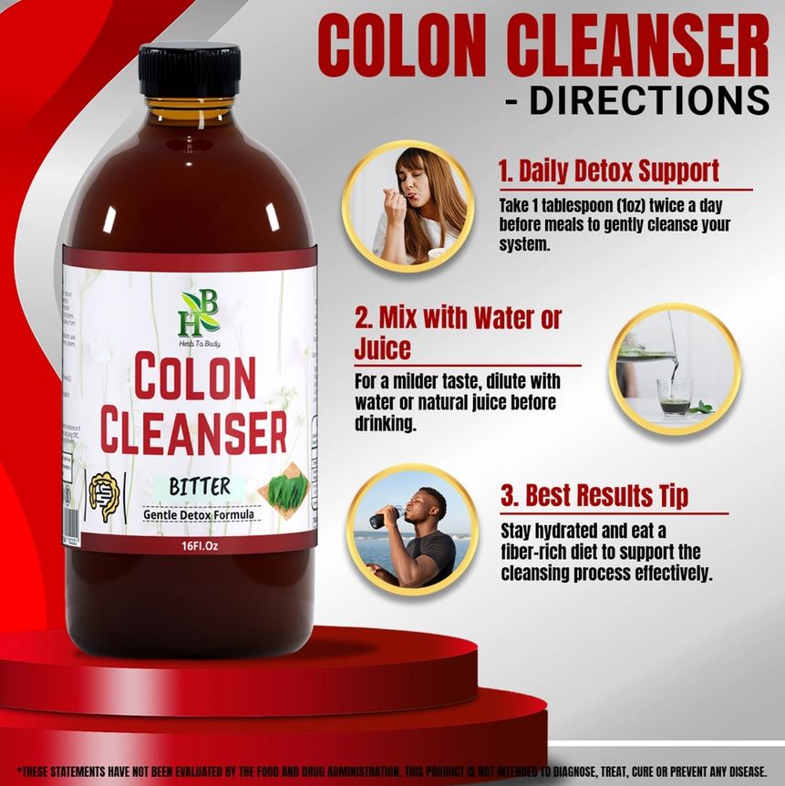 Natural Colon Cleanse Bitter - Gentle Colon Cleansing Formula 500ml ...