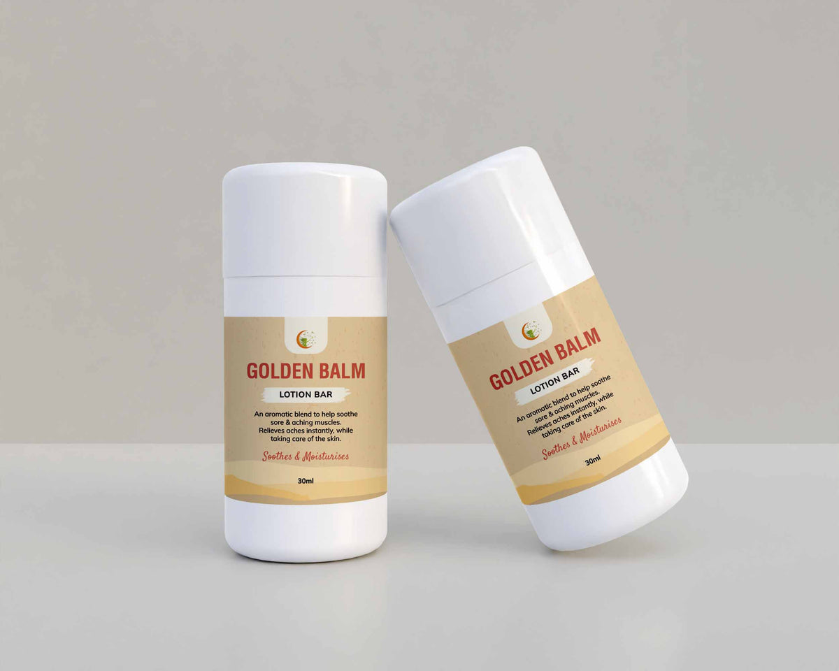 Golden Balm Pain Relief Bar-Colds and Fever, Head, Muscle and Joint Pa ...