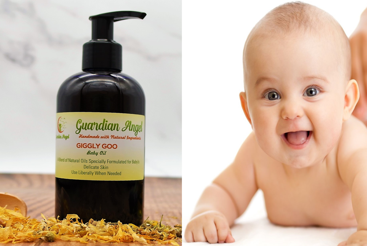 Giggly Goo - All Natural Baby Oil (Vegan). – Guardian Angel Naturals